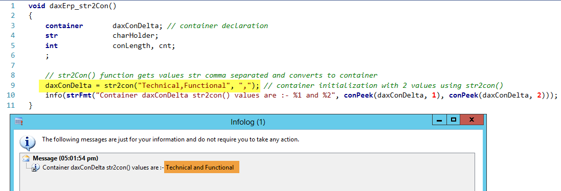 D365FO – AX – X++ – Dynamics AX Tutorial – X++ Containers Functionality ...