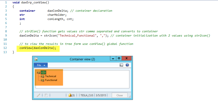 D365FO – AX – X++ – Dynamics AX Tutorial – X++ Containers Functionality ...