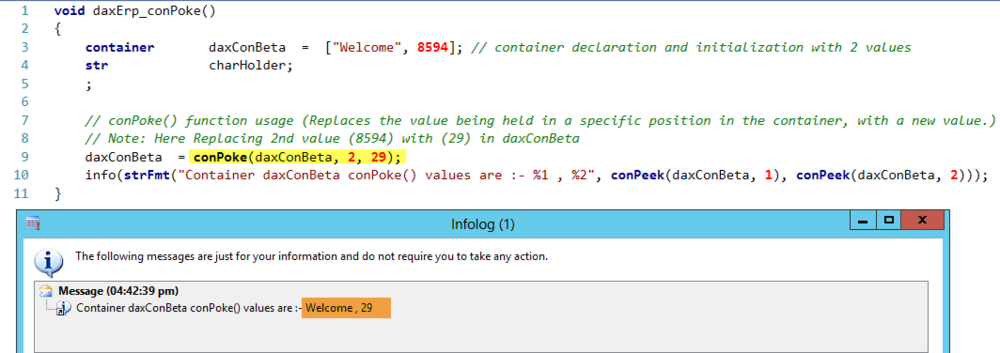 D365FO – AX – X++ – Dynamics AX Tutorial – X++ Containers Functionality ...