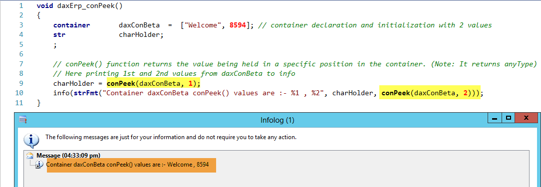 D365FO – AX – X++ – Dynamics AX Tutorial – X++ Containers Functionality ...