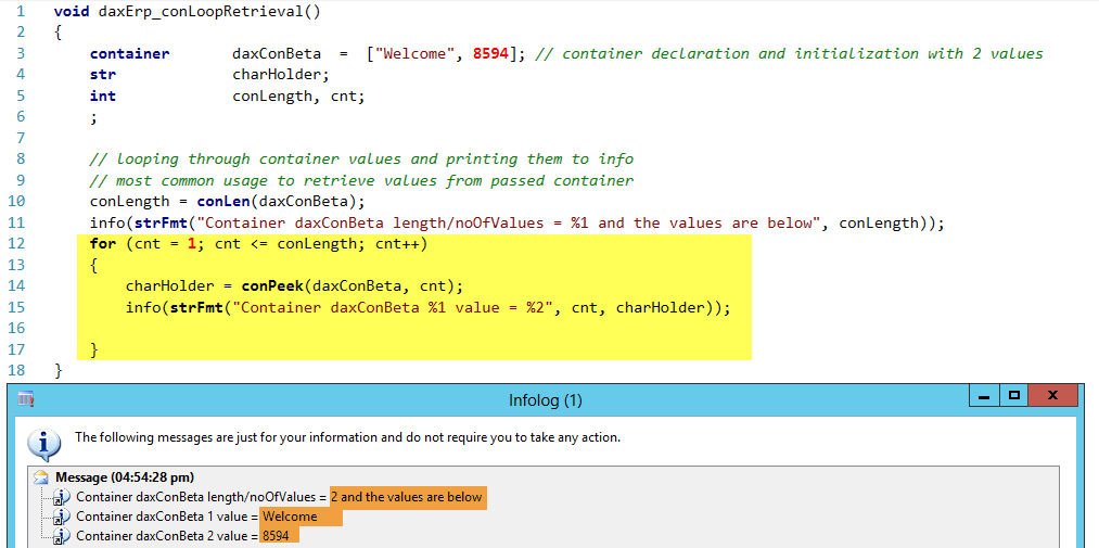 D365FO – AX – X++ – Dynamics AX Tutorial – X++ Containers Functionality ...