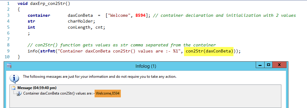 D365FO – AX – X++ – Dynamics AX Tutorial – X++ Containers Functionality – AX / Dynamics 365 For ...