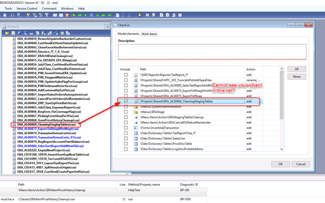 AX2012 – Unable to do Check-in object or class – AX / Dynamics 365 For ...