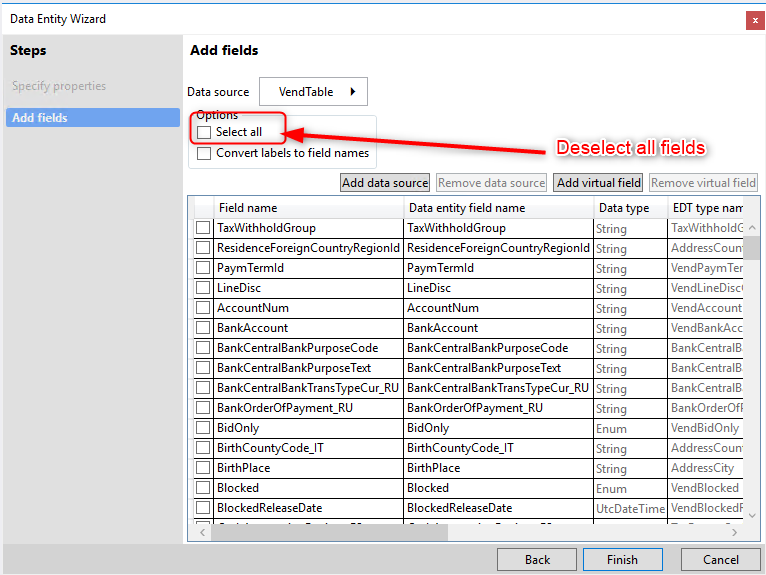 AX – D365FO – Create a Data Entity to export all Vendor Contact ...