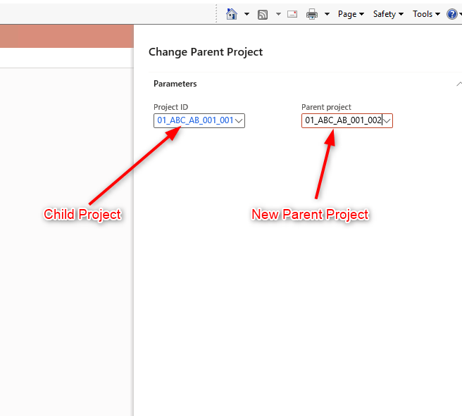 AX – D365FO – Change Parent Project of a given project – AX / Dynamics 365 For Finance and ...