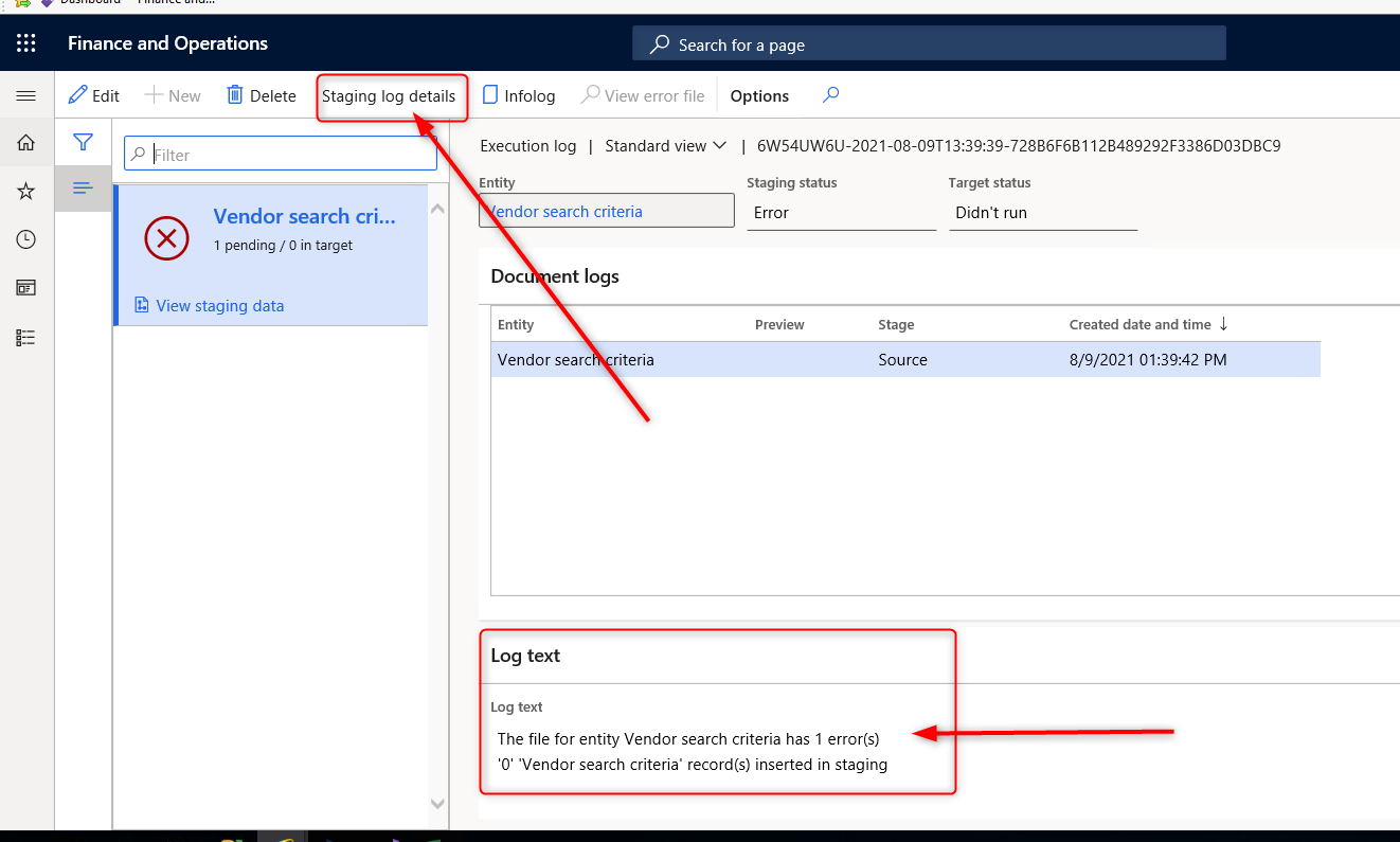 AX – D365FO – Check execution log of a Data Entity – AX / Dynamics 365 For Finance and ...