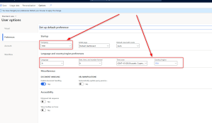 AX – D365FO – Modify User default Company, Country, Time Zone, Language ...