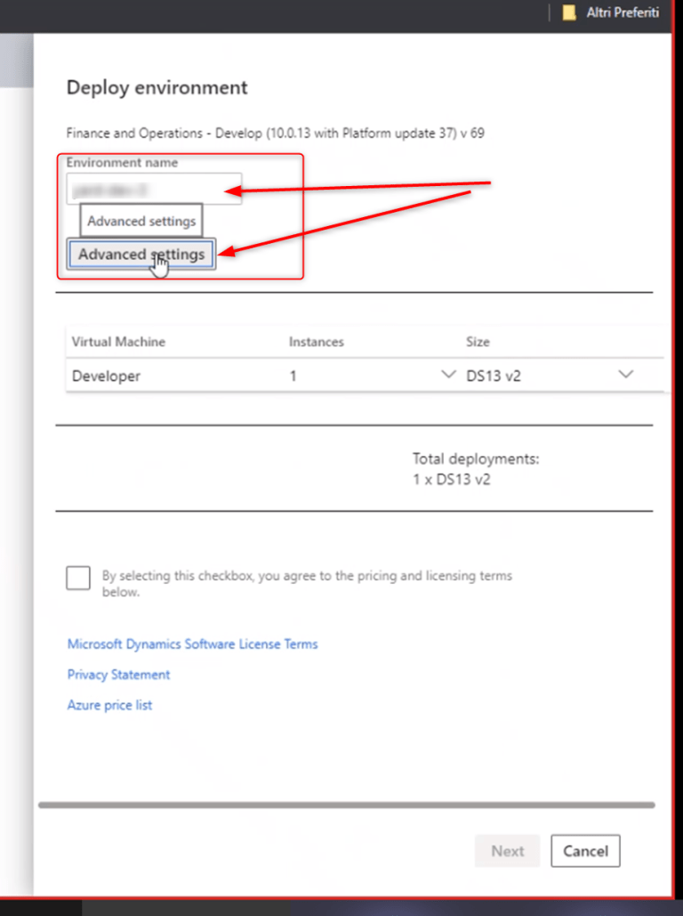 AX – D365FO – Create a D365FO cloud-hosted environment Virtual machine ...
