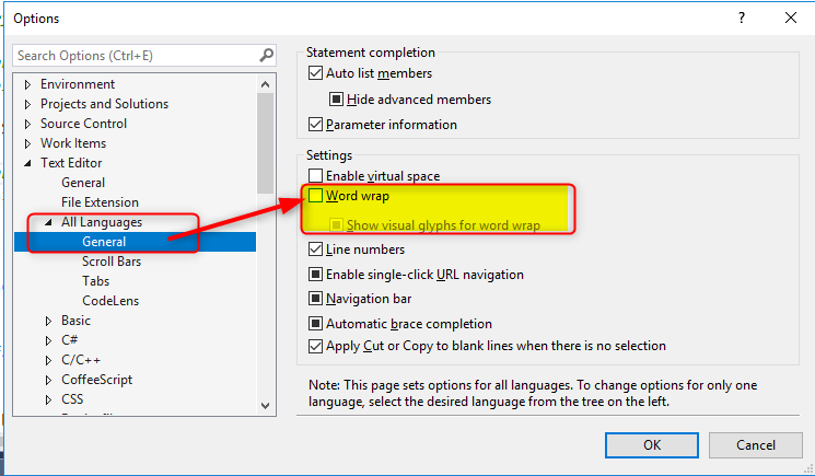 Visual Studio – Enable / Disable Word Wrap – AX / Dynamics 365 For ...