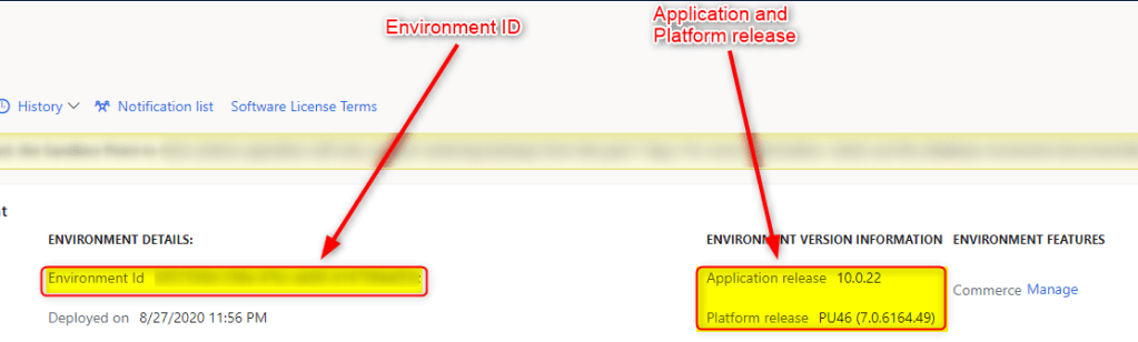 AX / D365FO – Get Environement ID and Application/Platform release of a ...