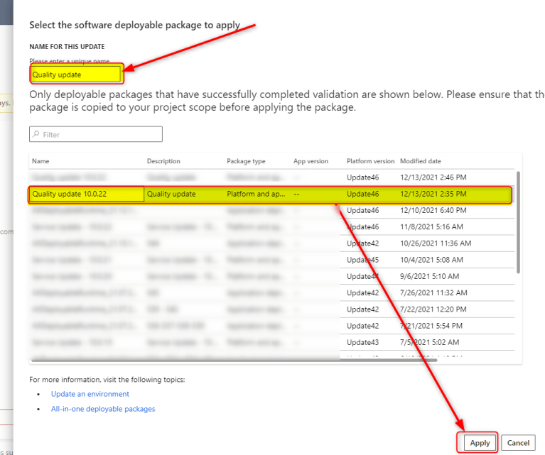AX / D365FO – Install Quality update in a Sandbox or Production environment in LCS #d365fo – AX ...