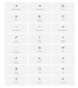 AX / D365FO – List of all Symbols fonts (Image icons for tiles and ...
