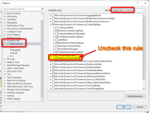 AX / D365FO – Disable best practice rules while compiling in Visual ...