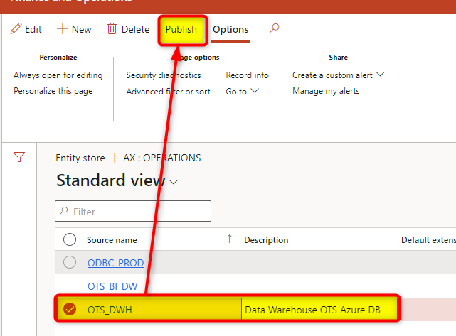 AX / D365FO – Publish multiple Data Entitie to BYOD at the same time ...